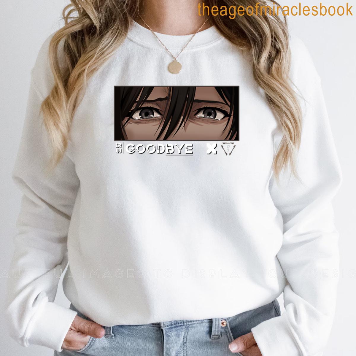 Goodbye Anime Eyes Japanese Cozy Anime Style Oversized T-shirt