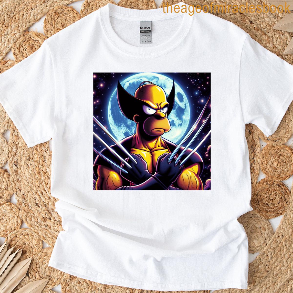 Homer - Wolverine Crossover Oversized T-shirt
