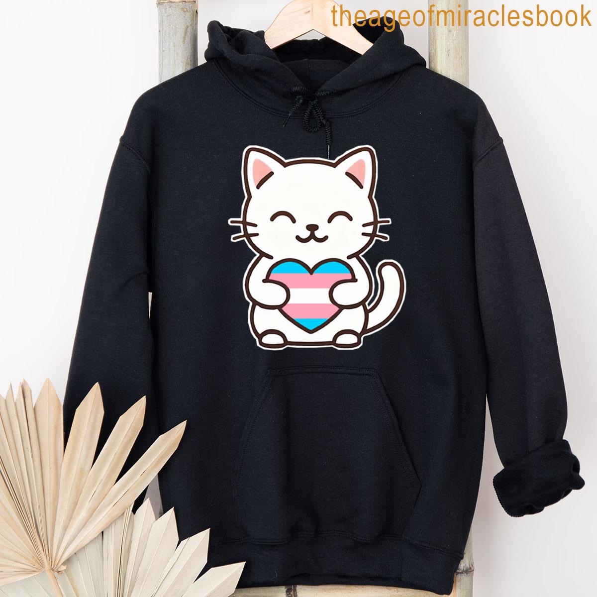 Lucky Trans Pride Cat T-shirt