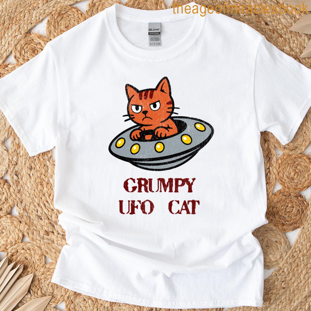 Grumpy Ufo Cat T-shirt