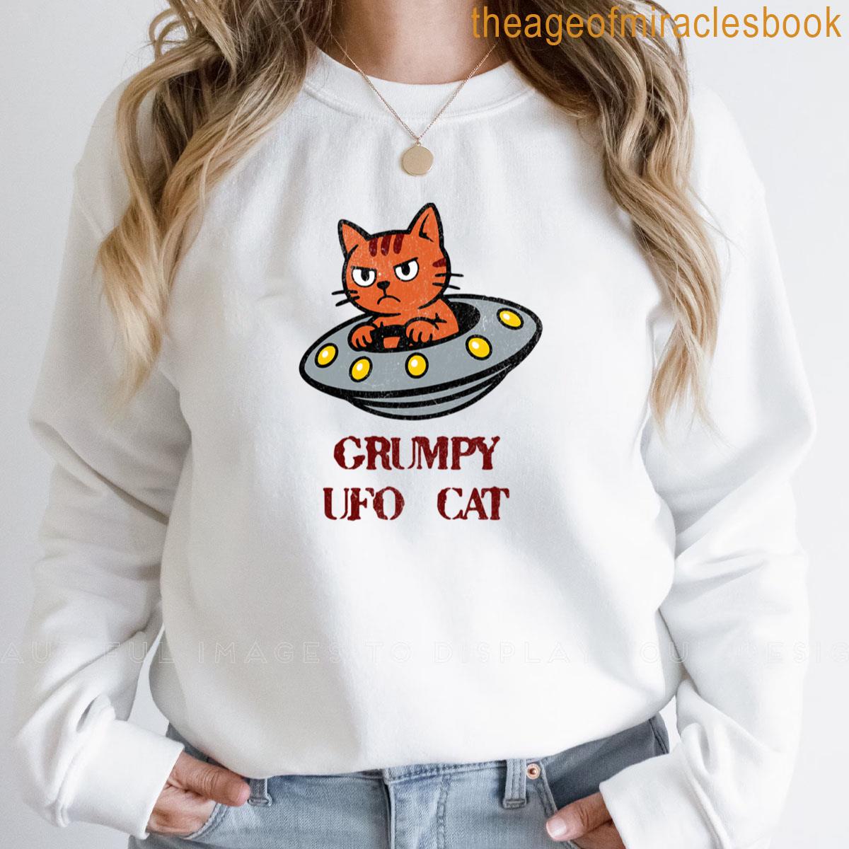 Grumpy Ufo Cat T-shirt