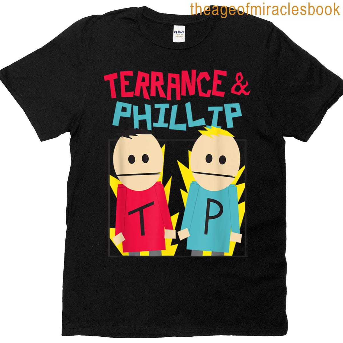South Park Terrance Phillip Cutouts Funny Cartoon T-shirt