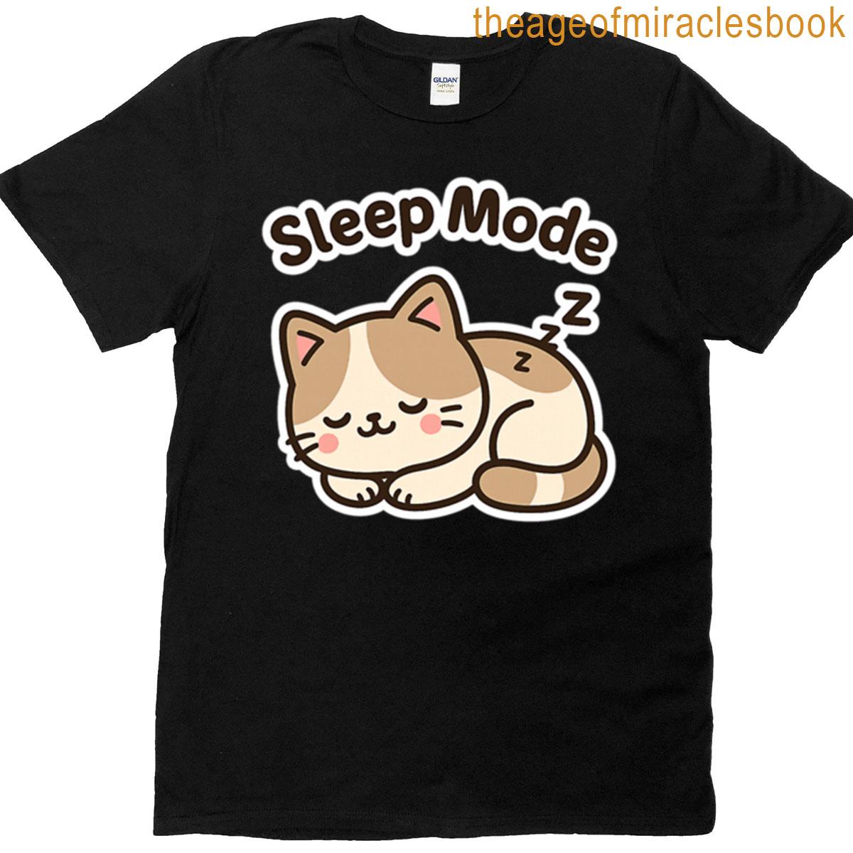 Sleep Mode Cat Kawaii Sleeping Cat Sticker T-shirt