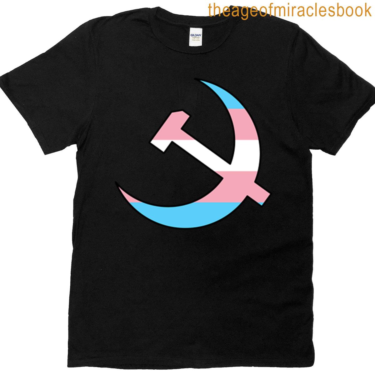 Stylized Hammer And Sickle Trans Flag T-shirt