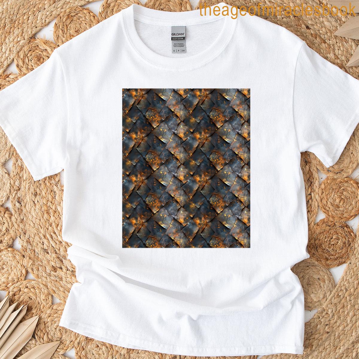 Distressed Rusty Metal Texture Graphic T-shirt