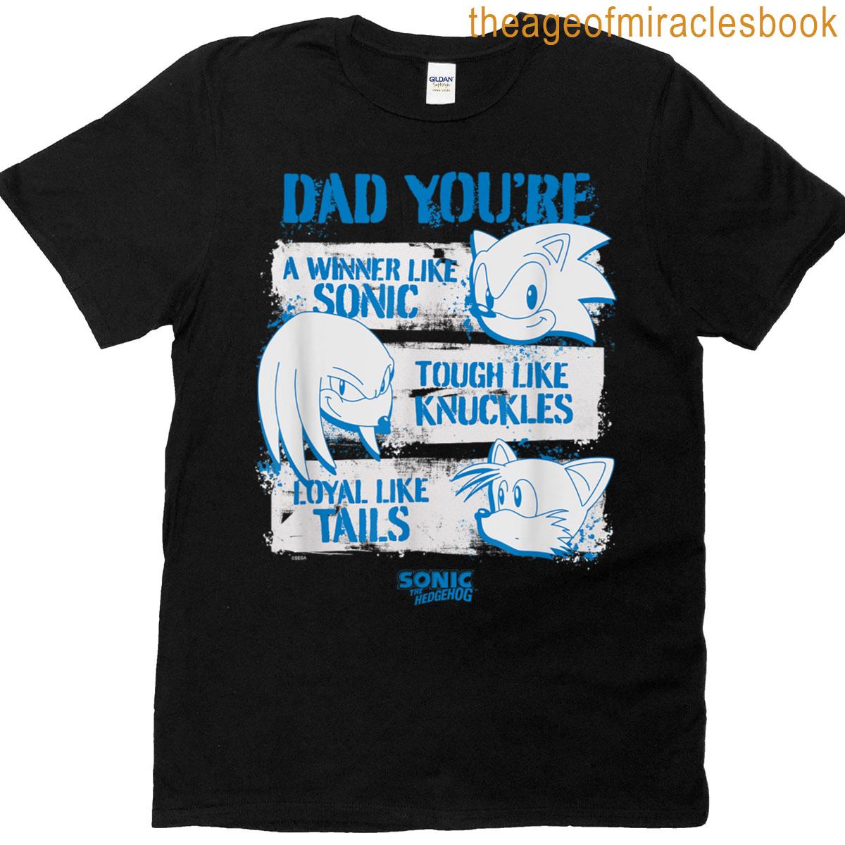 Sonic The Hedgehog Fathers Day Dad Youre Distressed Logo T-shirt
