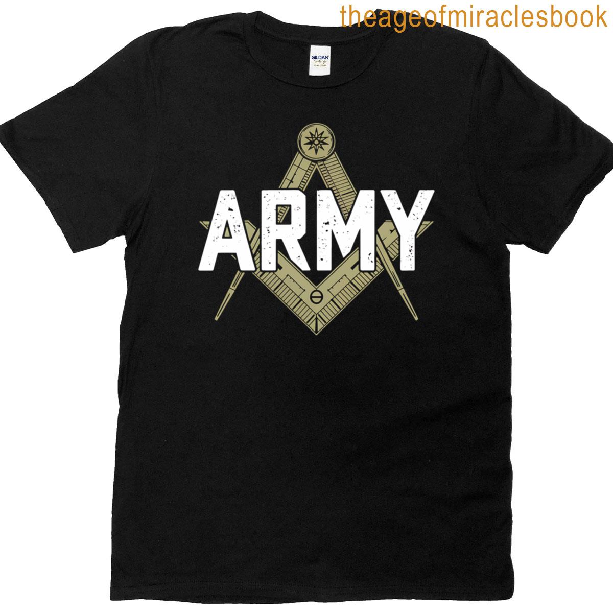 Army Masons D-day Masonic Memorial Day Fathers Freemasonry T-shirt