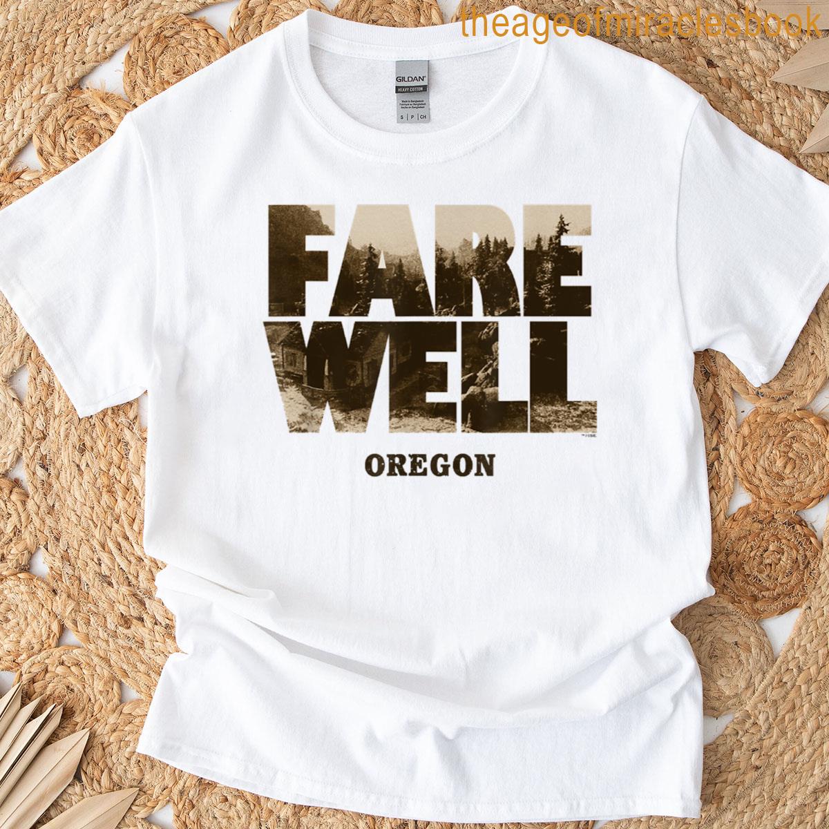 Days Gone Farewell Oregon Landscape Big Chest Logo T-shirt