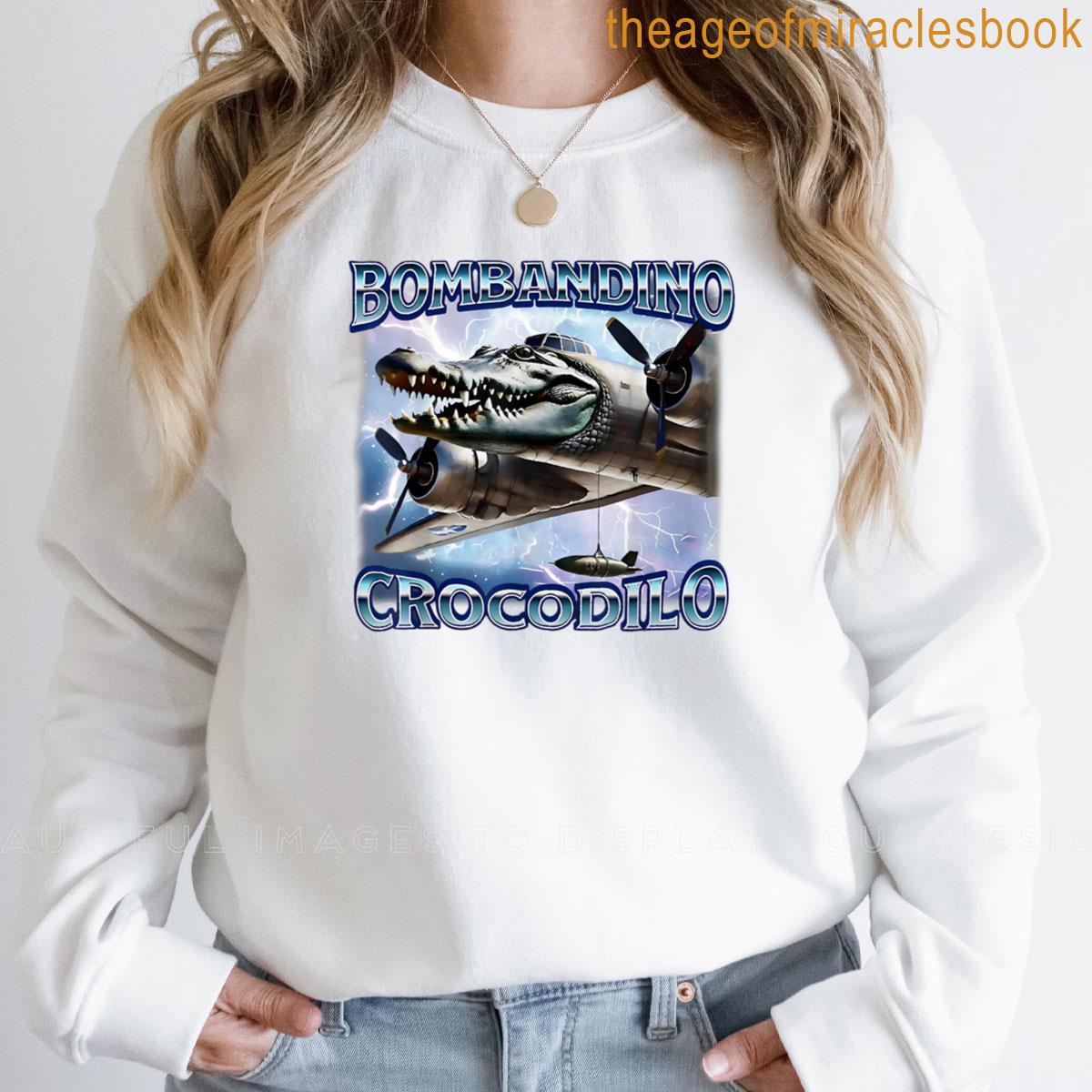 Funny Meme Brainrot Bombardino Crocodilo Italian Humor T-shirt