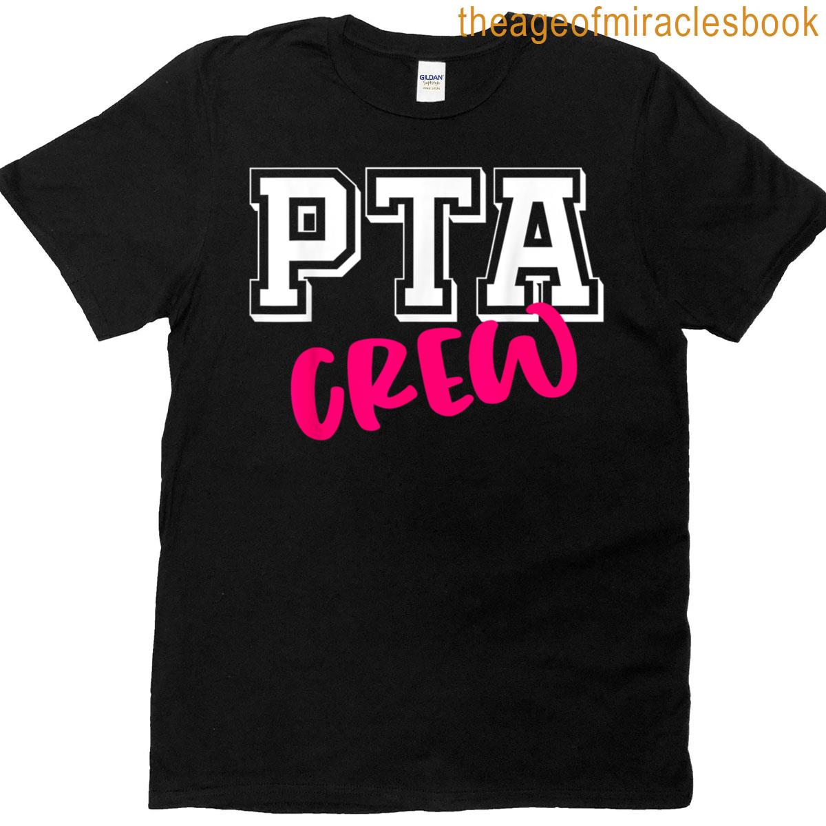 Pta Crew Bold Varsity Handwritten Text Design T-shirt