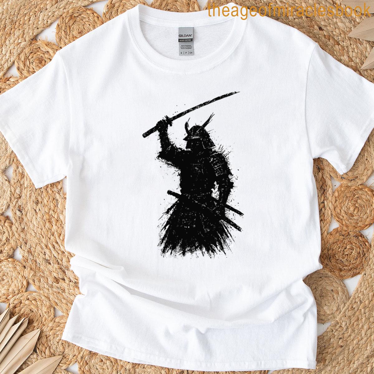 Shadow Of The Ronin Grunge Samurai Silhouette Premium T-shirt