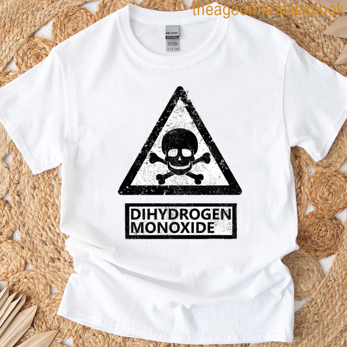 Dihydrogen Monoxide Warning With Skull Oversized T-shirt