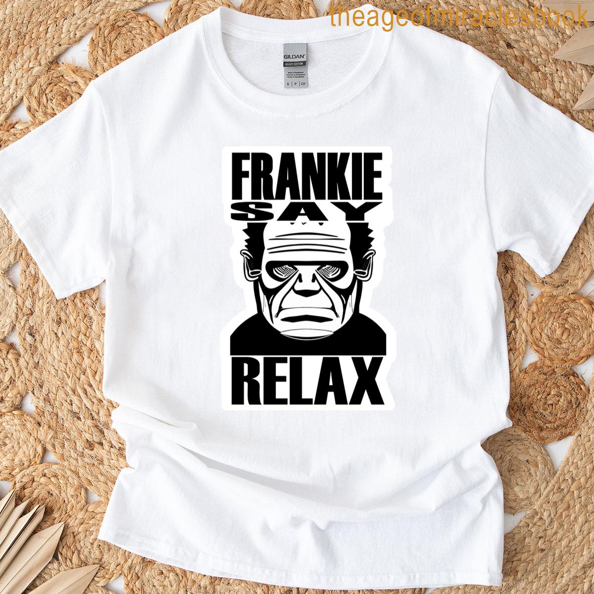Frankie Say Relax Black And White Illustration T-shirt