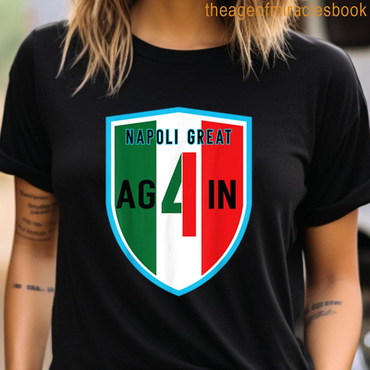 Napoli Great Again 4 Italian Title 2025 Oversized T-shirt