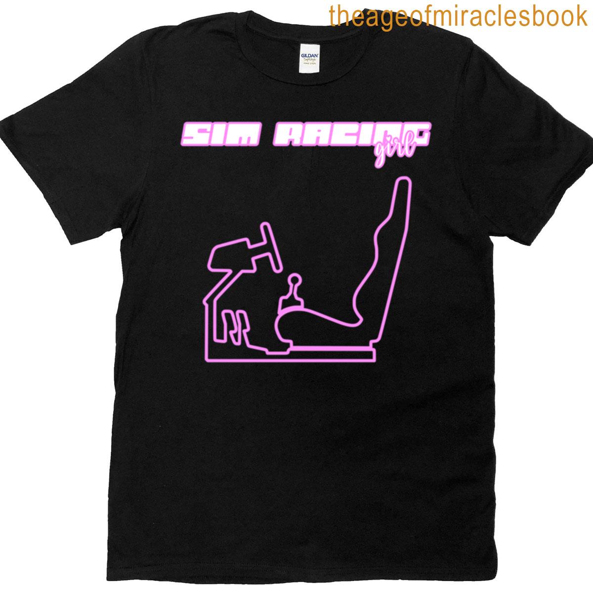 Sim Racing Girl Neon Rig Queen T-shirt