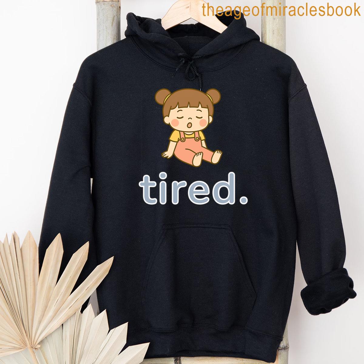 Pumpui Tired Chibi Girl With A Sleepy Drained Expression Oversized T-shirt