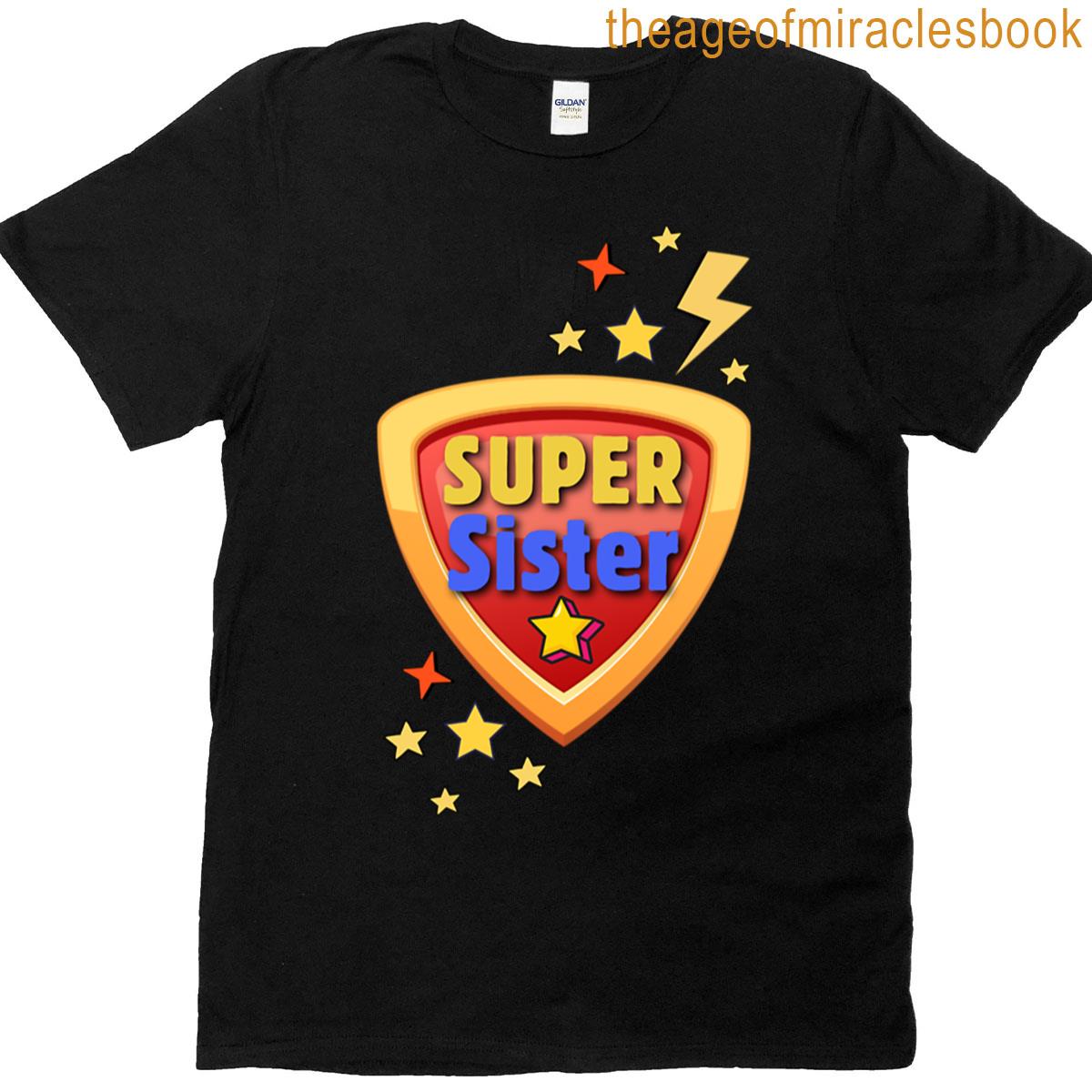 Super Sister Comic Style Hero Logo Oversized T-shirt