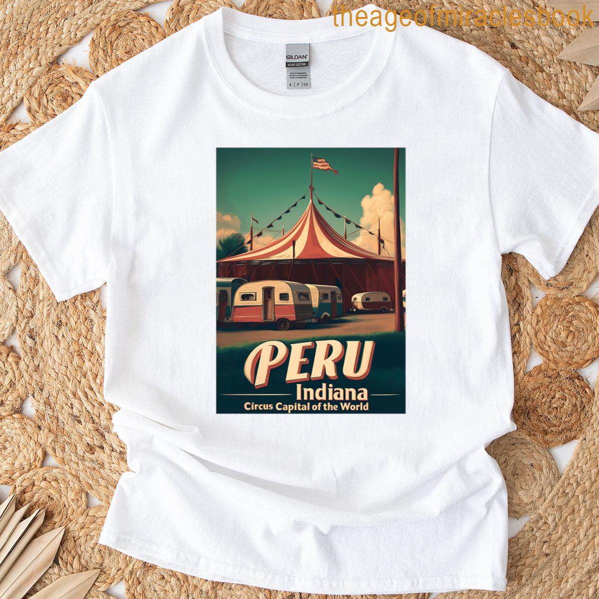 Vintage Peru Indiana Travel Poster T-shirt
