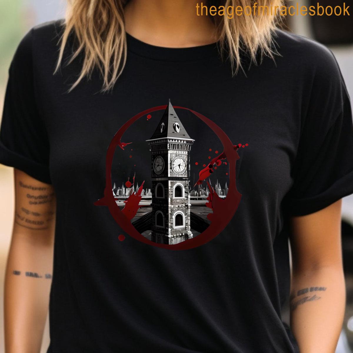 A Blood Splattered Clocktower T-shirt