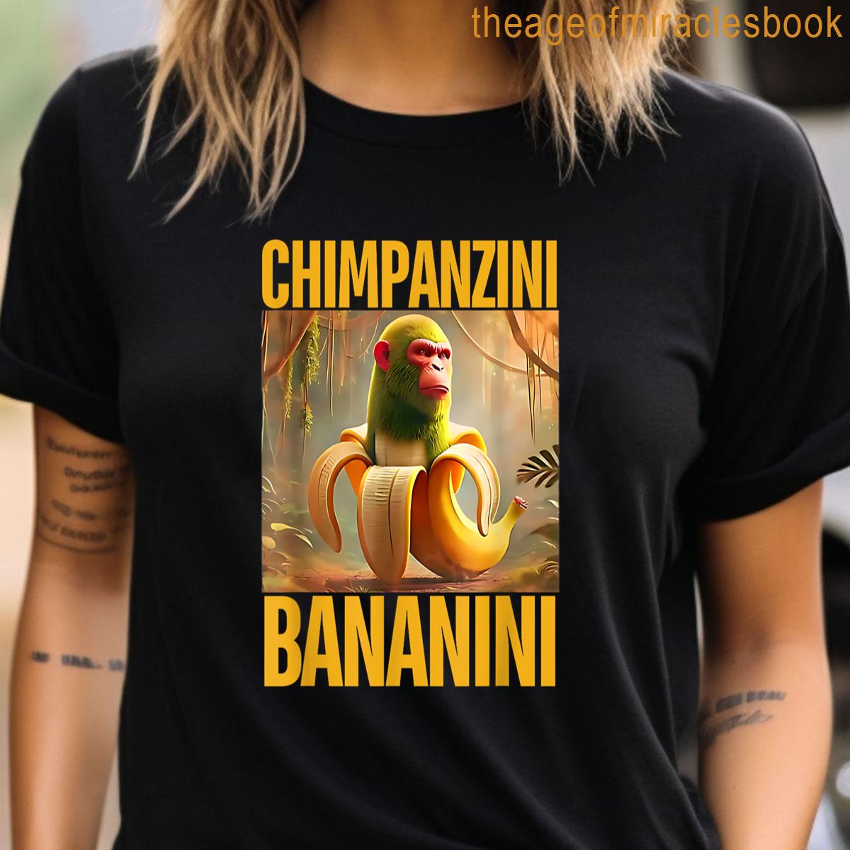 Chimpanzini Bananini Italian Brainrot Meme Boys Gilrs Kids T-shirt