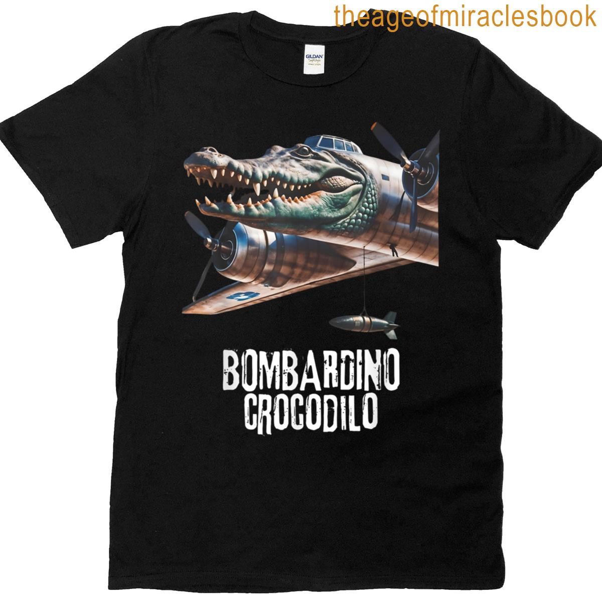 Bombardino Crocodilo Crocodile Bomber Italian Brainrot Funny T-shirt