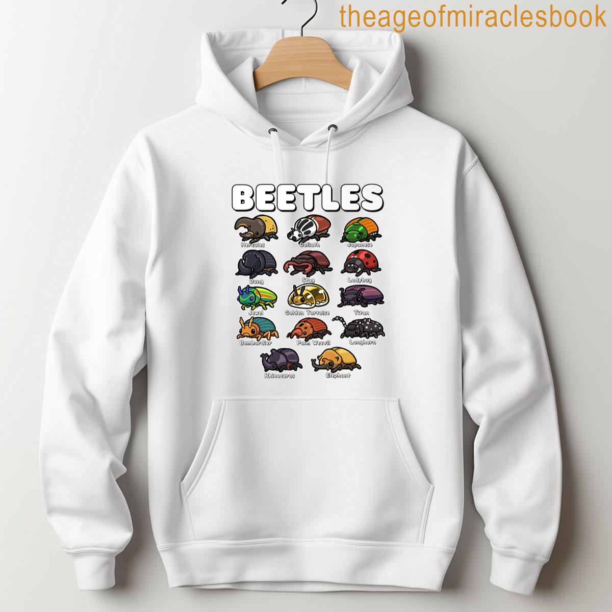 Cute Beetles Collection Funny Insect Cartoon Entomology Art Premium T-shirt