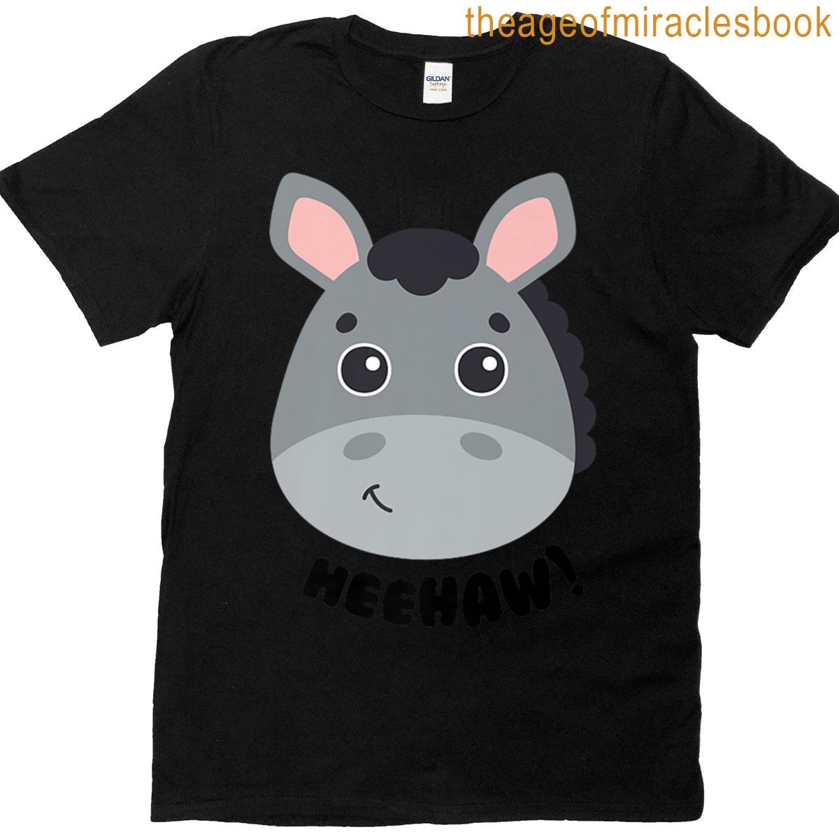 Donkey Hee-haw Cute Cartoon Face Premium T-shirt