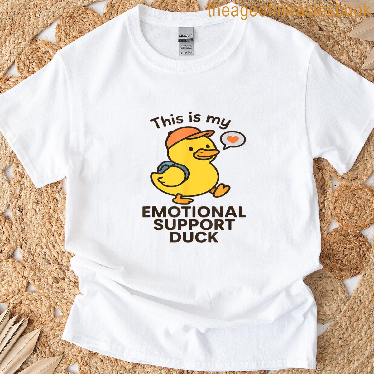 Emotional Support Duck Cute Cartoon Duck Tee T-shirt