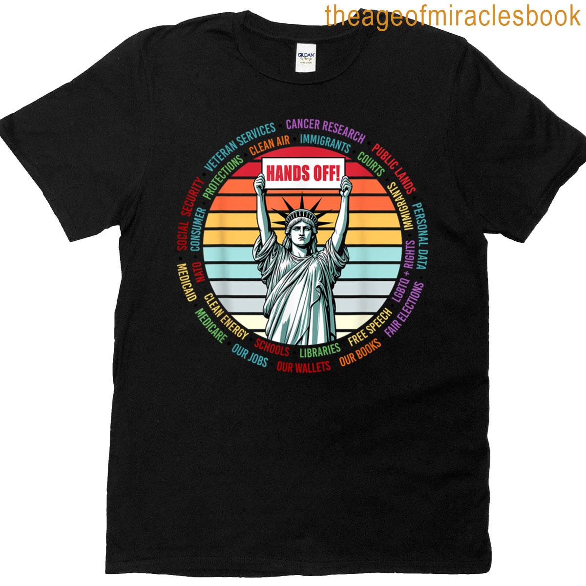 Vintage Hands Off Protest Anti Trump T-shirt