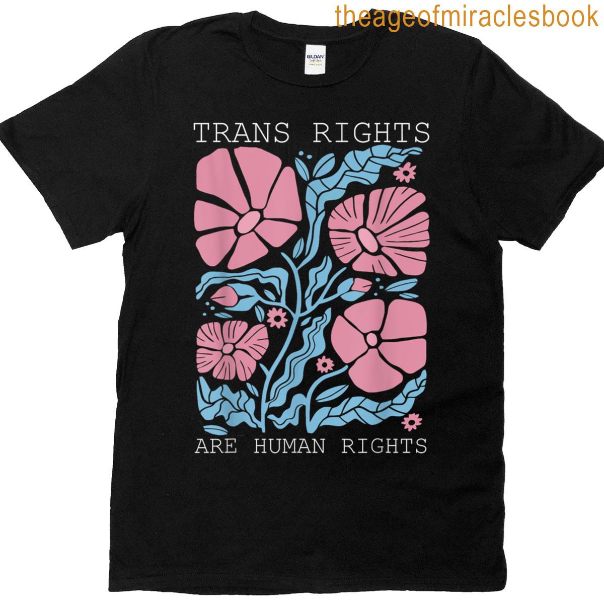 Transgender Pride Tee Human Rights Equality Lgbtq Floral T-shirt