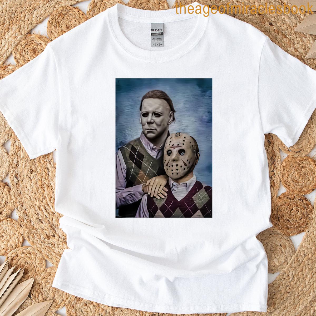 Michael Myers And Jason Voorhees Step Brothers Movie Funny T-shirt