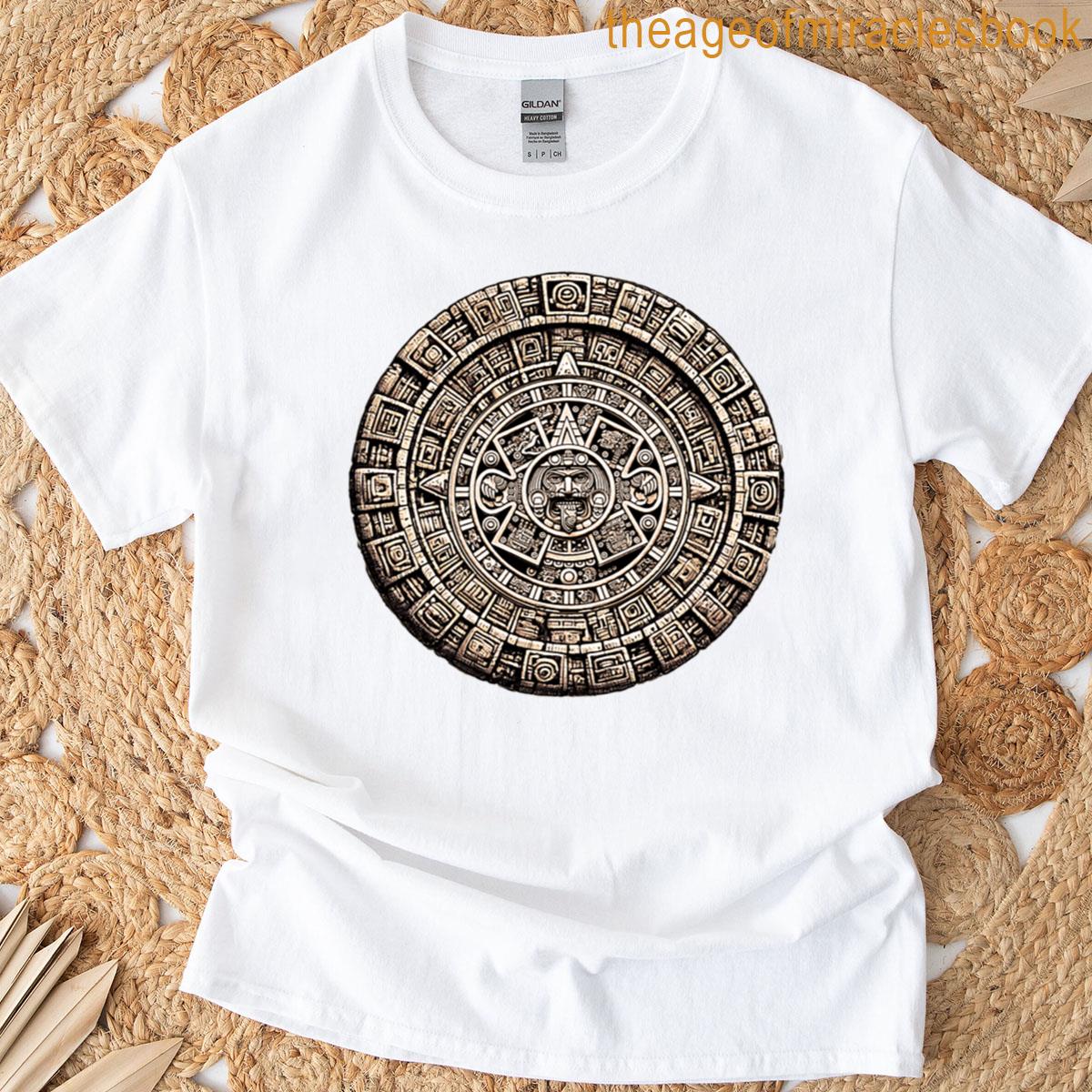 Mexican Aztec Calendar Azteca Mayan Maya Sun Stone T-shirt