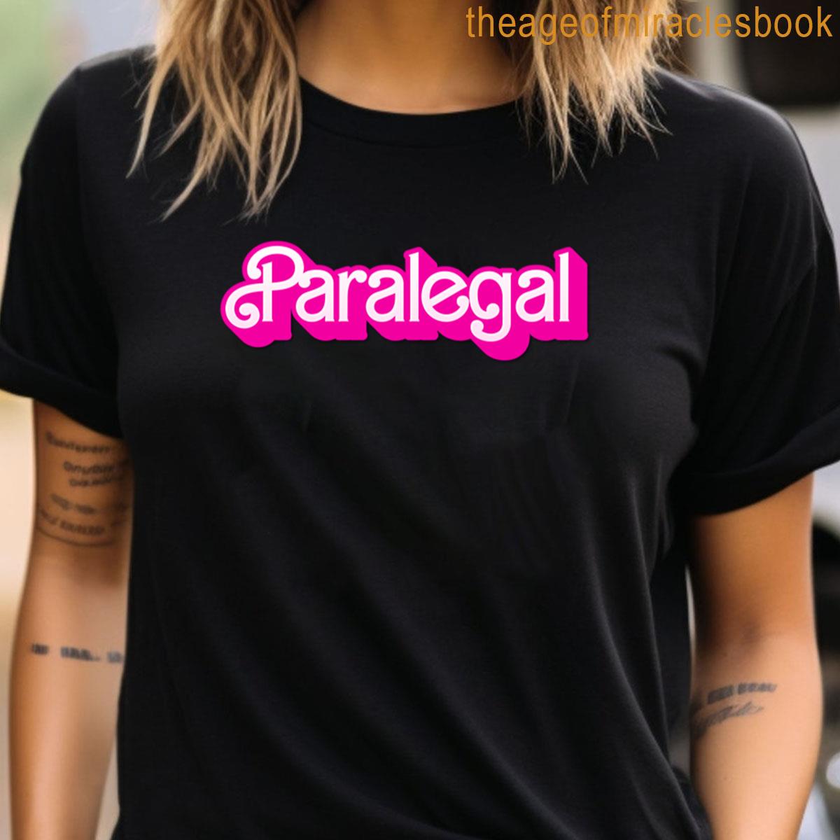 Paralegal In Hot Pink Font T-shirt