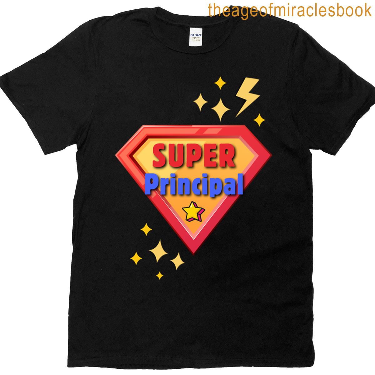 Super Principal Hero Logo Design T-shirt