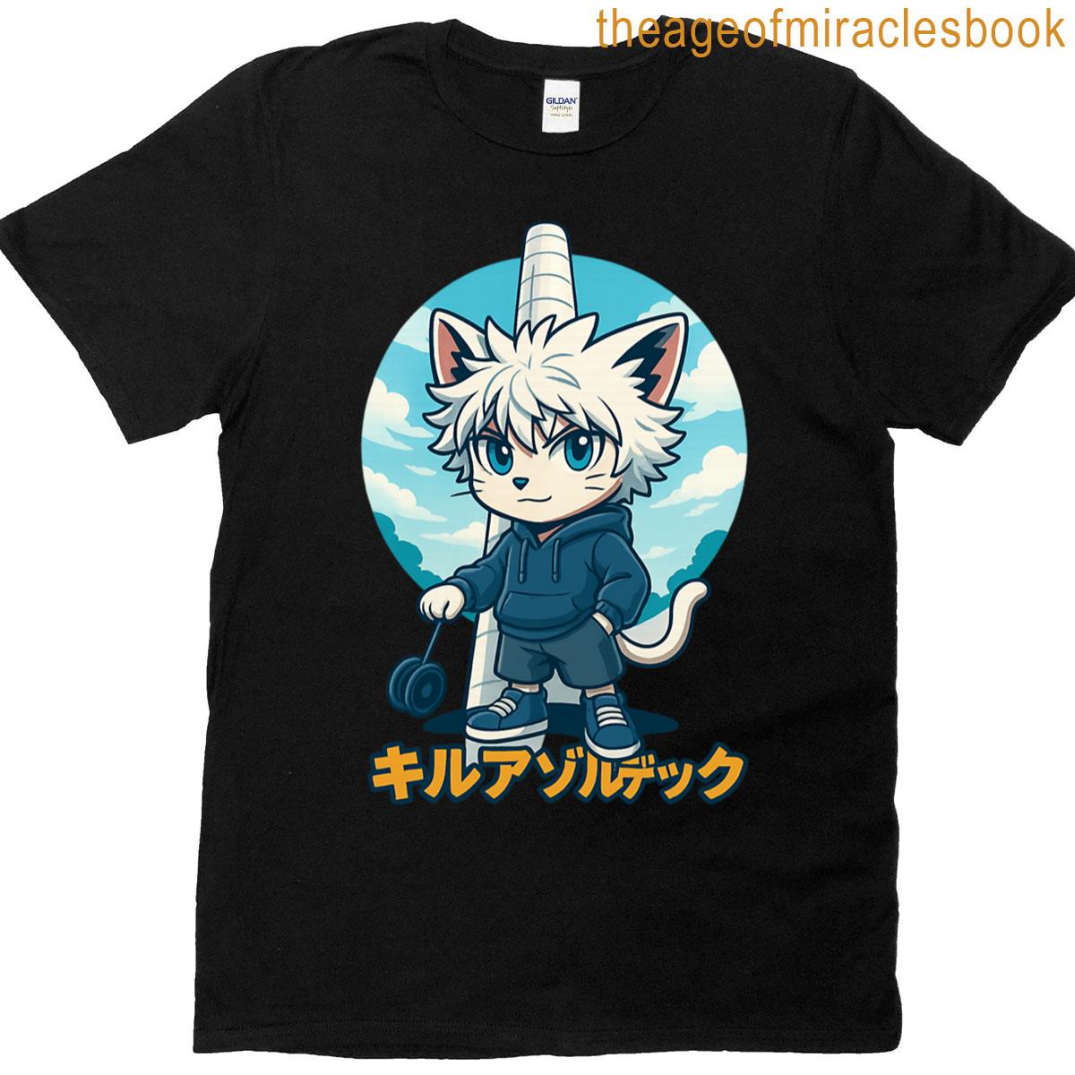 Tower Climb Killua Cat Parody T-shirt