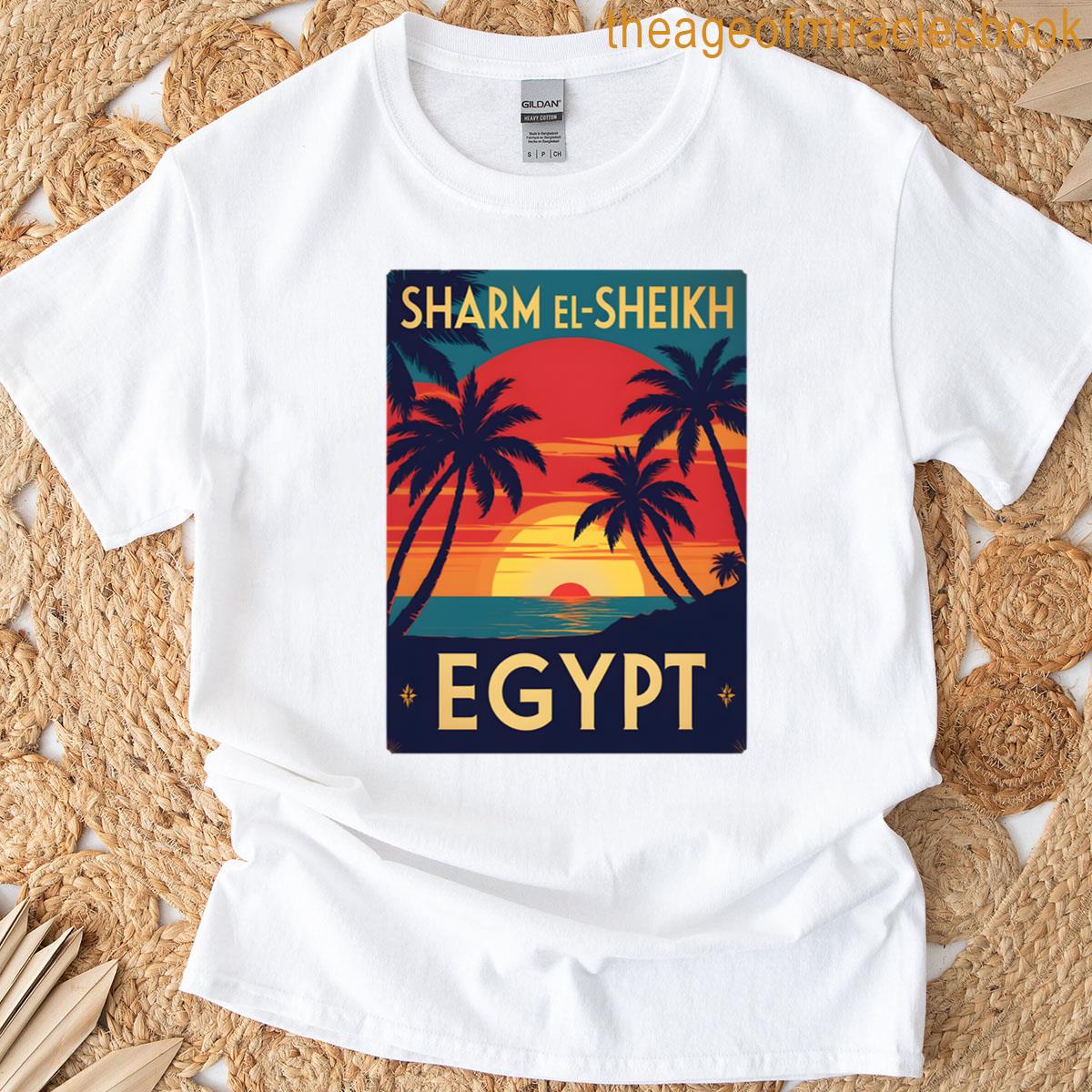A Vintage Travel Illustration Of Sharm El-sheikh - Egypt T-shirt