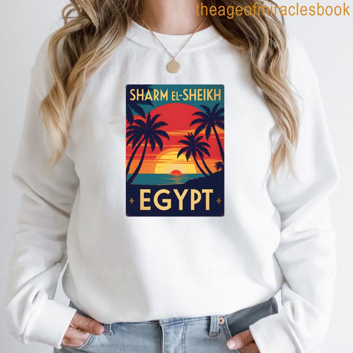 A Vintage Travel Illustration Of Sharm El-sheikh - Egypt T-shirt