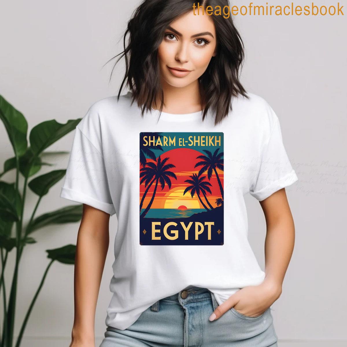 A Vintage Travel Illustration Of Sharm El-sheikh - Egypt T-shirt