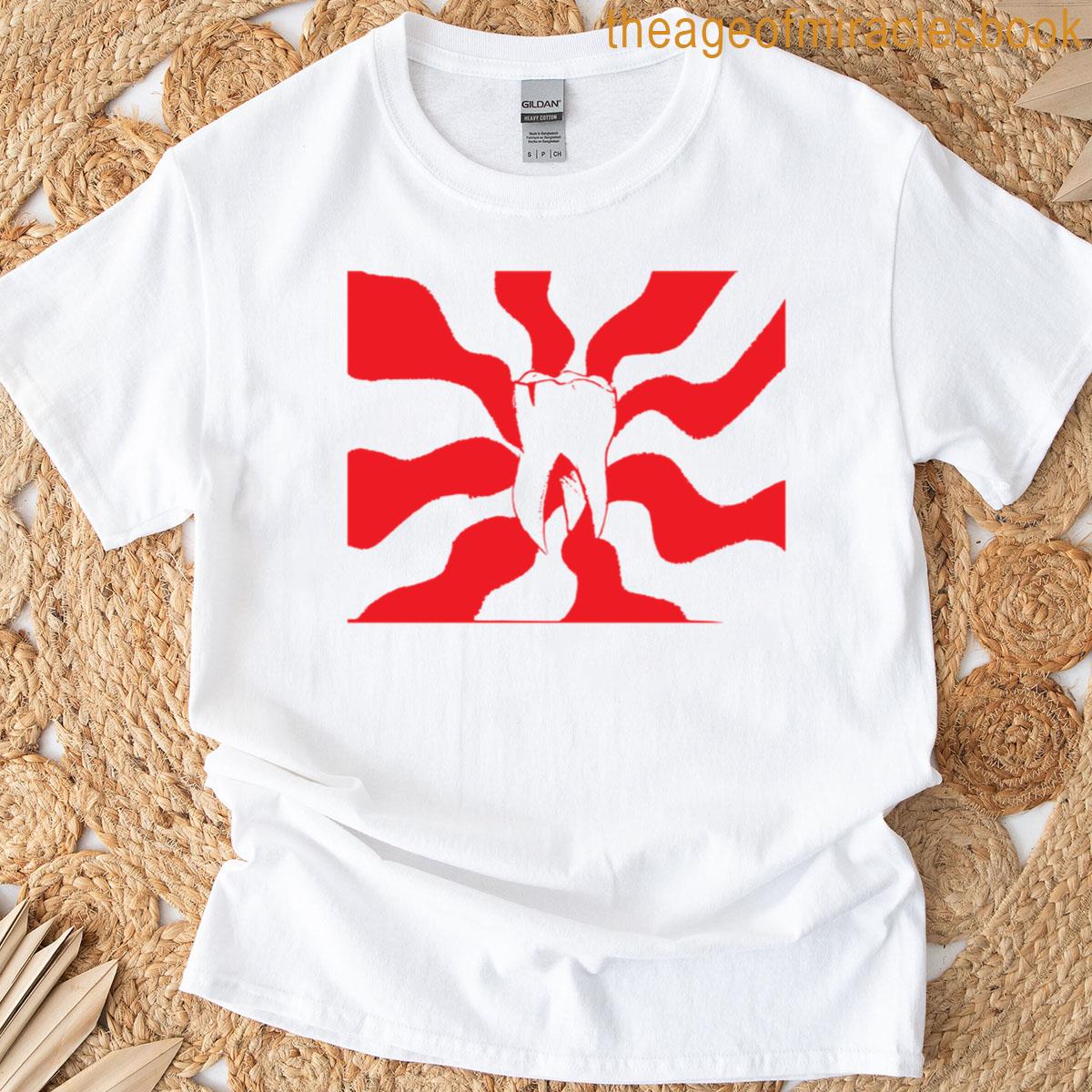 Red Tooth Print T-shirt