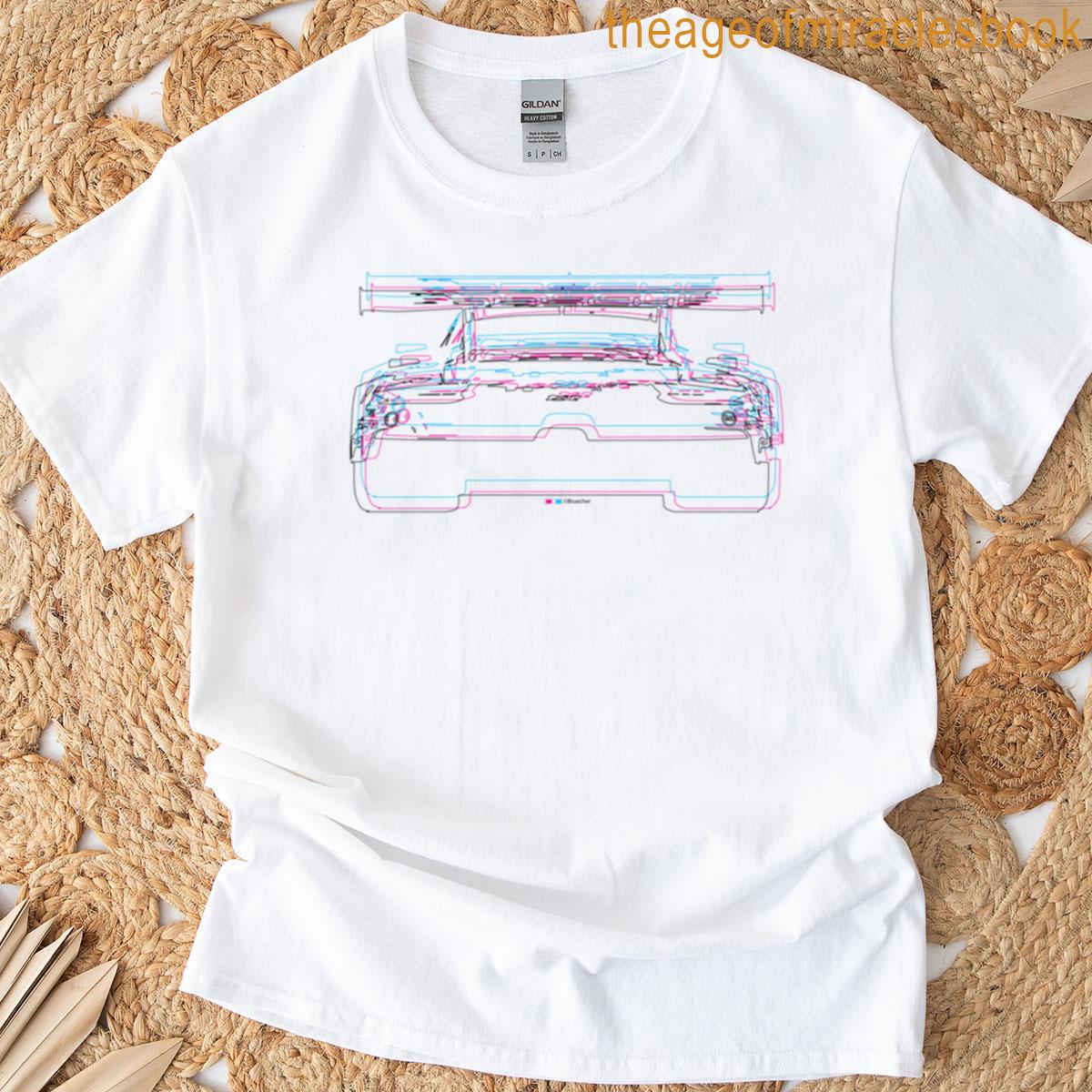 Winged Rsrwide Body 911line Drawing T-shirt