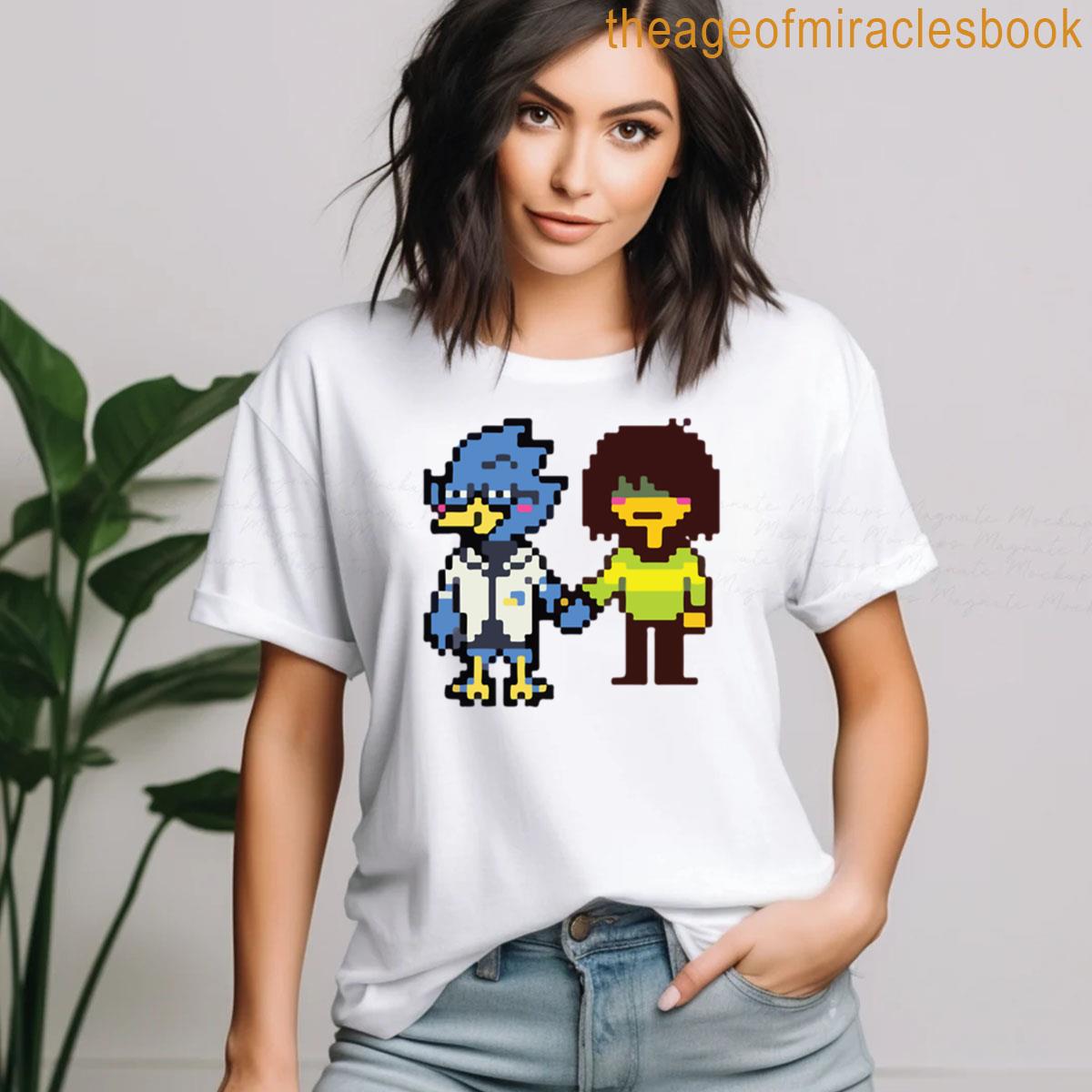 Deltarune Berdly And Kris Oversized T-shirt