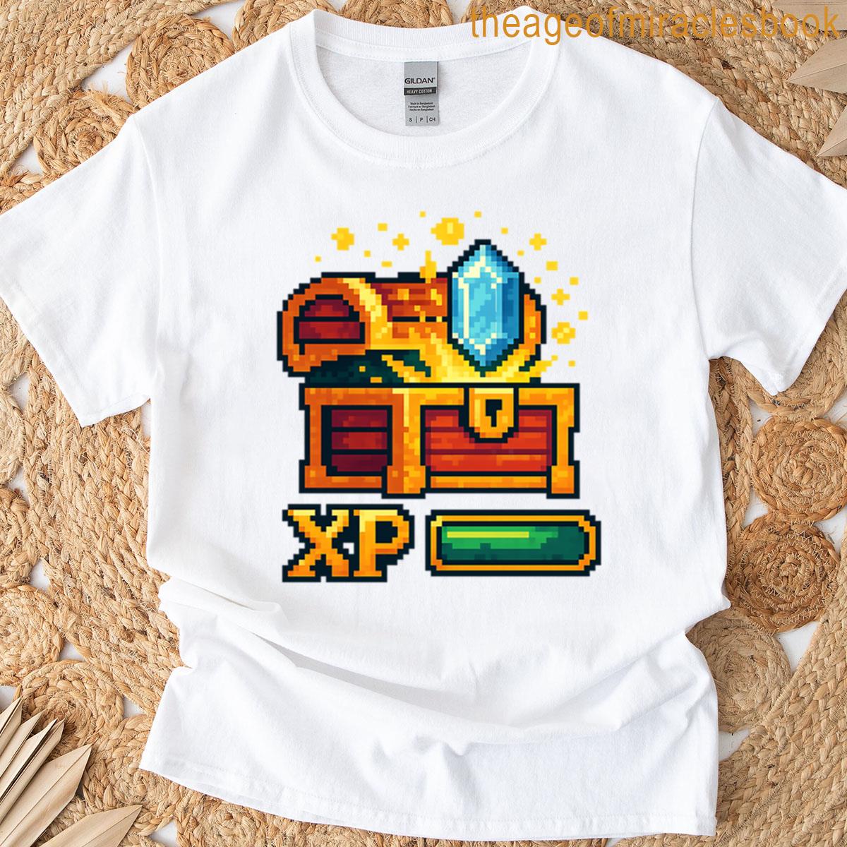 Treasure Chest Xp - Retro Rpg Loot Pixel Art T-shirt