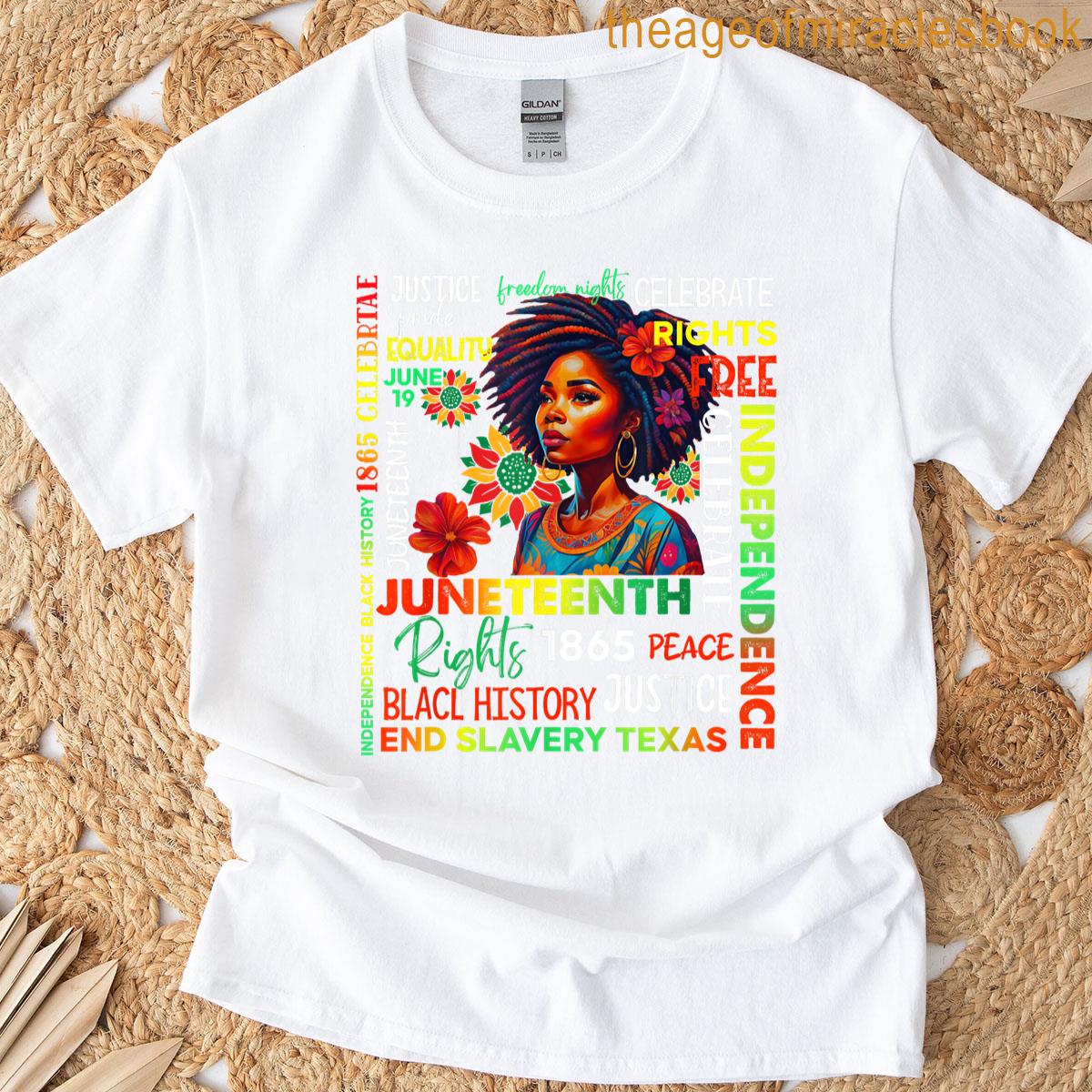 Womens Juneteenth 1865 Black History Freedom African Pride T-shirt