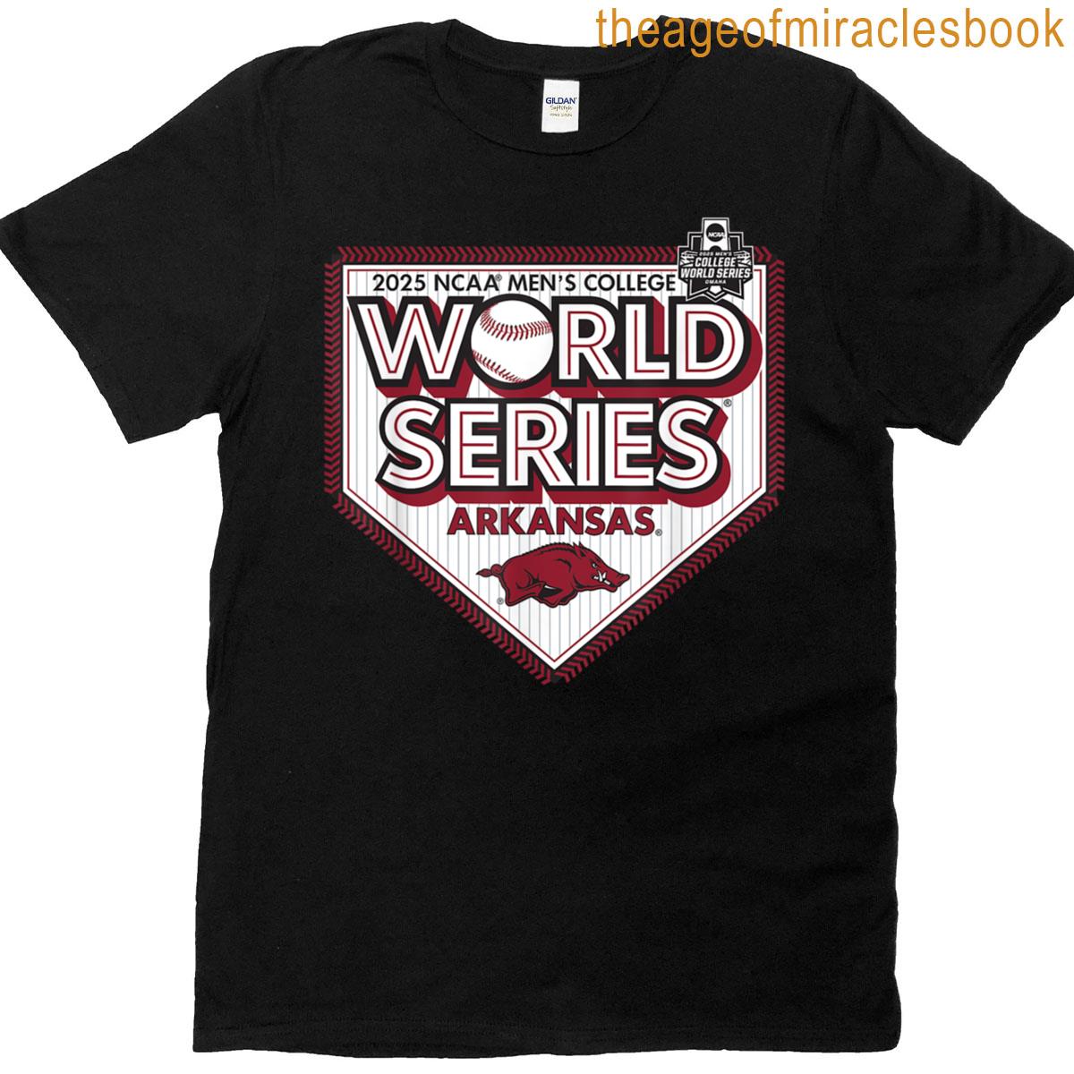 Arkansas Razorbacks Cws 2025 Baseball College World Series T-shirt