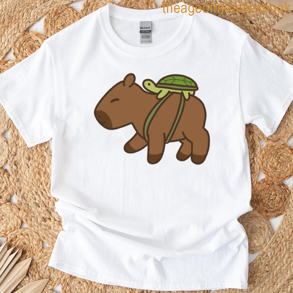 Capybara And His Turtle Backpack T-shirt