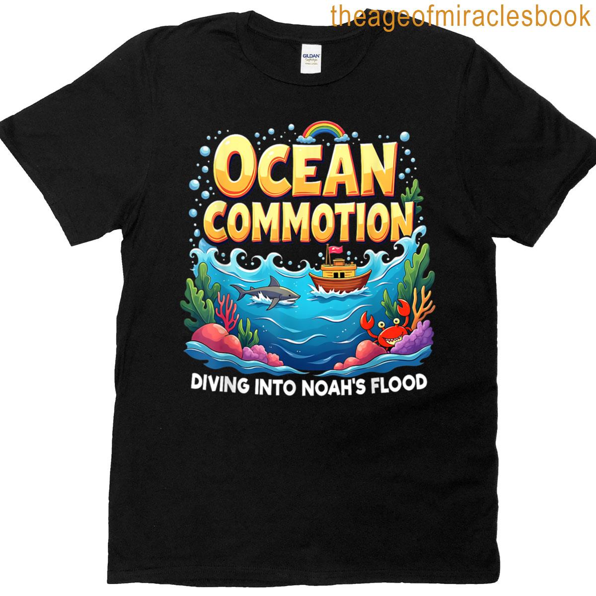 Diving Into Noahs Flood Vbs 202b Kids Camp Ocean Commotion T-shirt