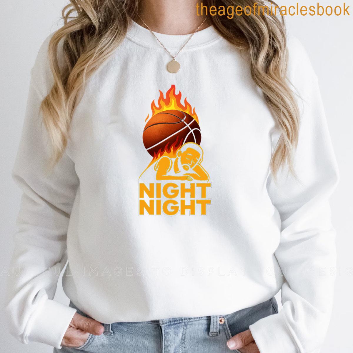 Night Night Basketball Bold Sleep Dunk Design Oversized T-shirt