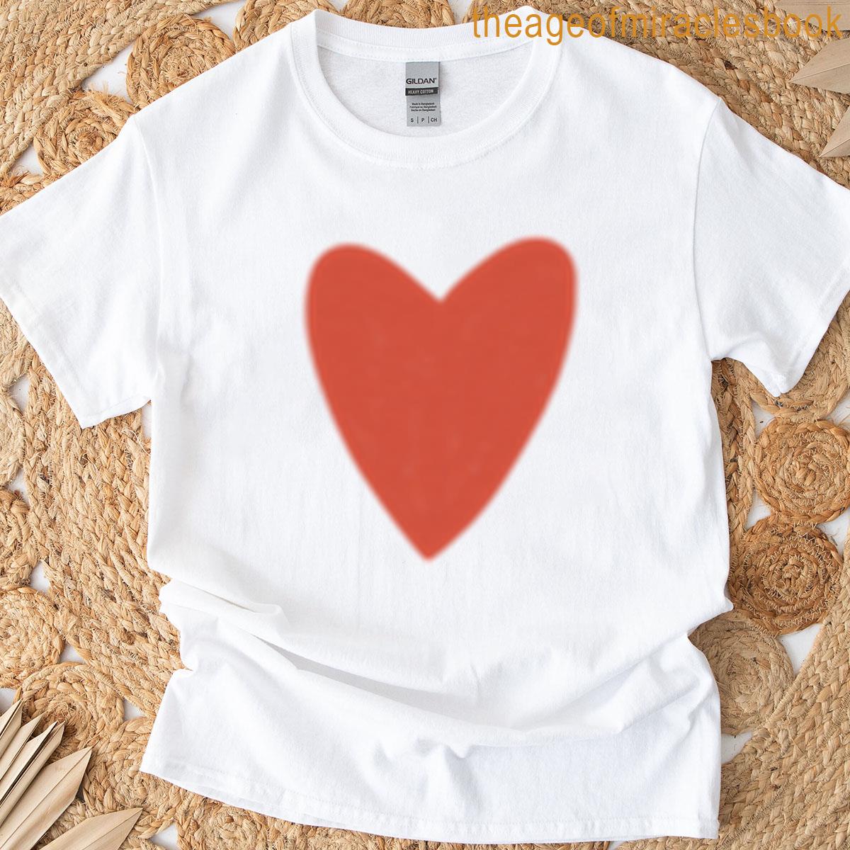 Red Heart Drawing Simple Red Heart T-shirt