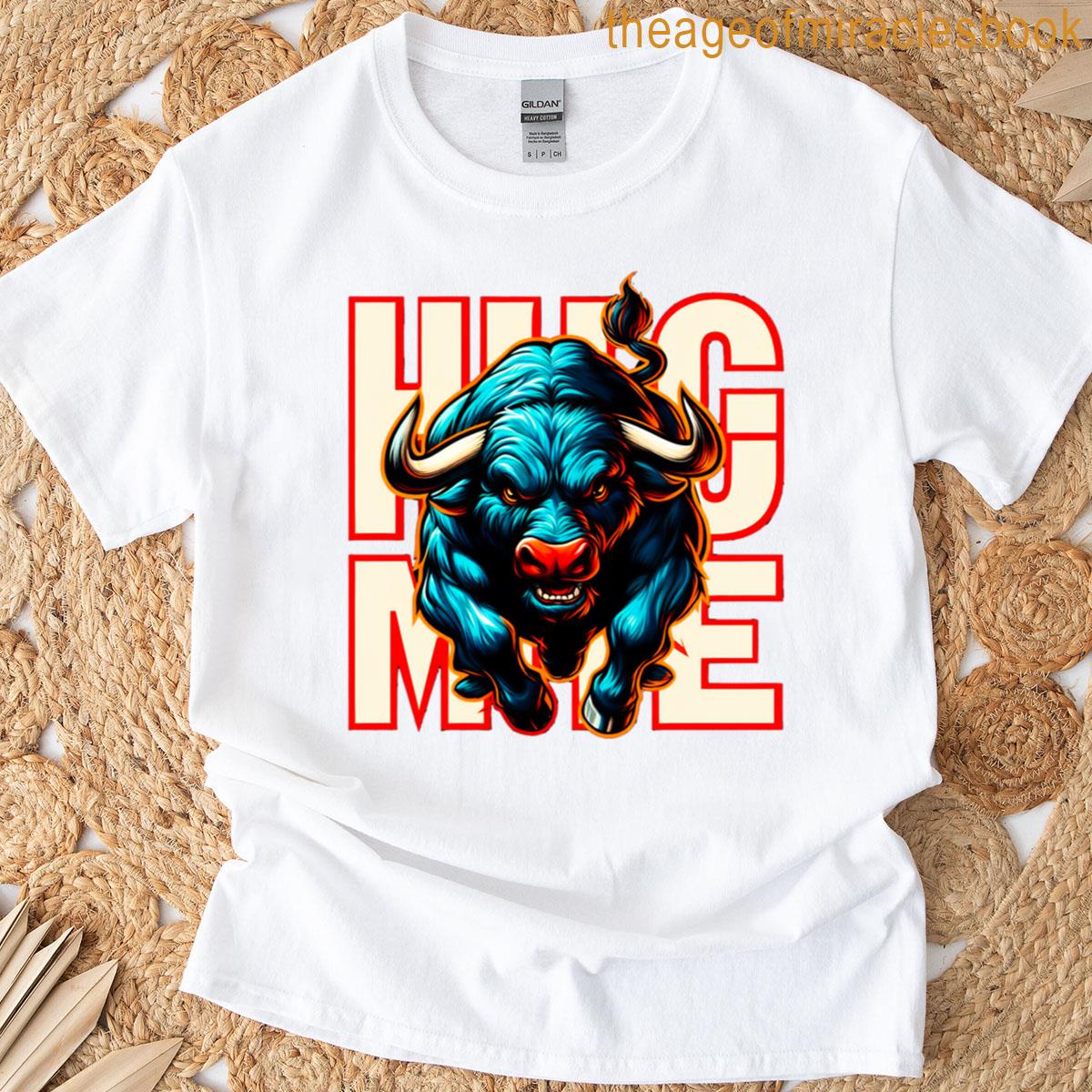 Street Art Slogan Hug Me Bull T-shirt
