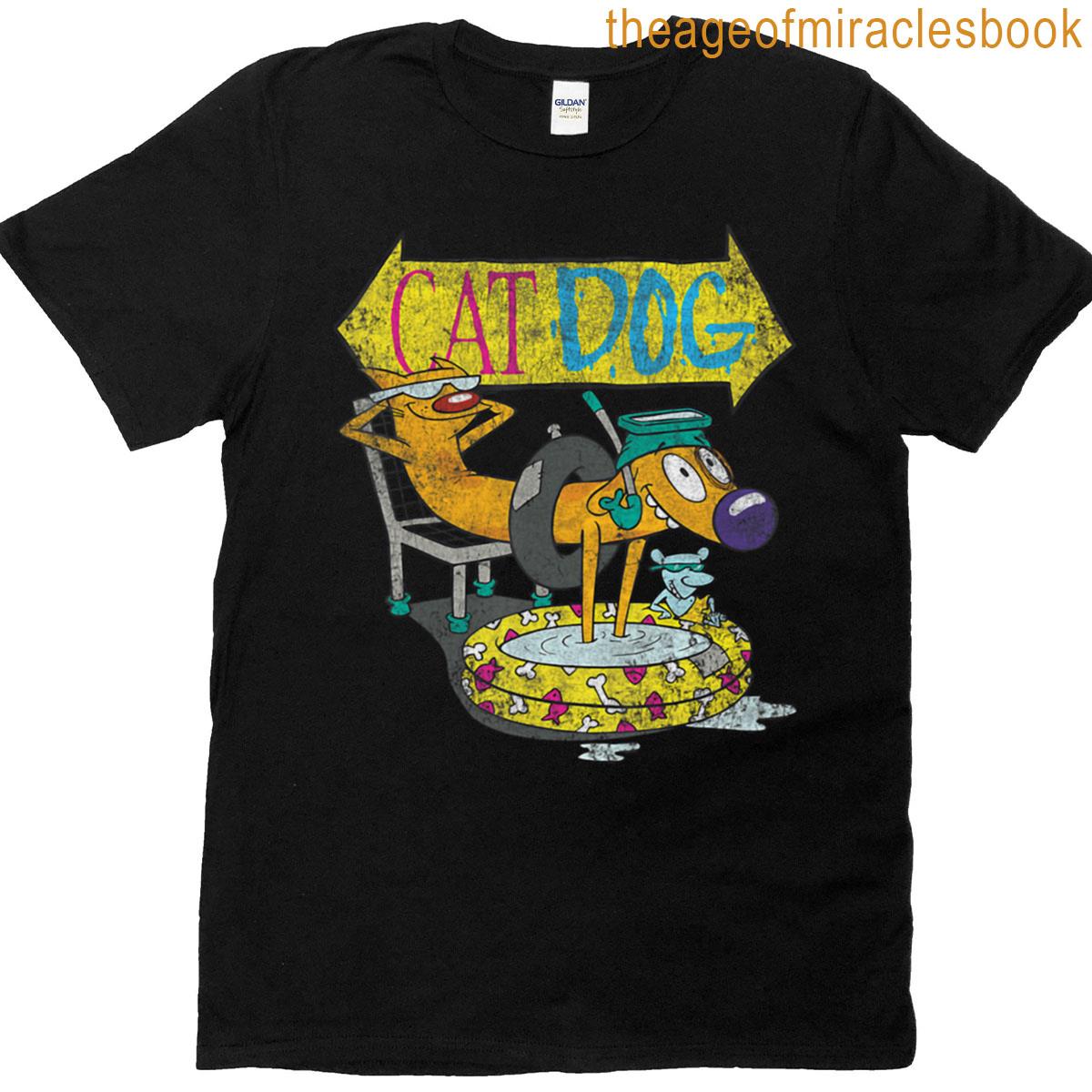 Funny Cat Meme Chill Dog Movies Vintage Cartoon T-shirt